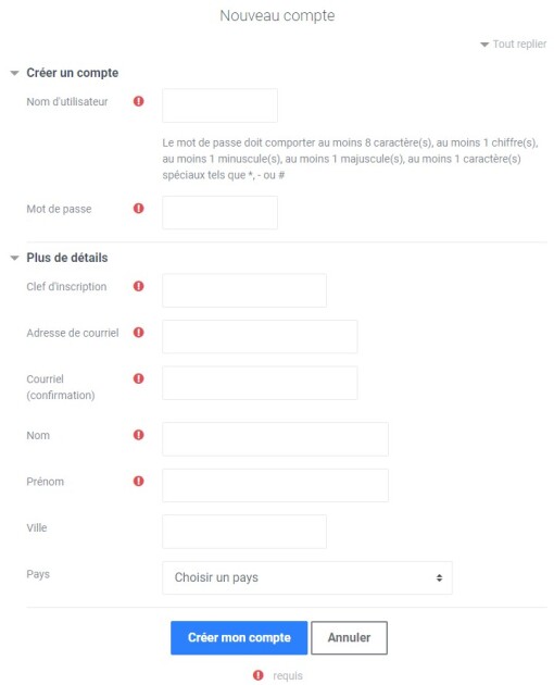 Se créer un compte sur la plateforme Moodle de l'Université Paul-Valery Montpellier 3 [Plate ...